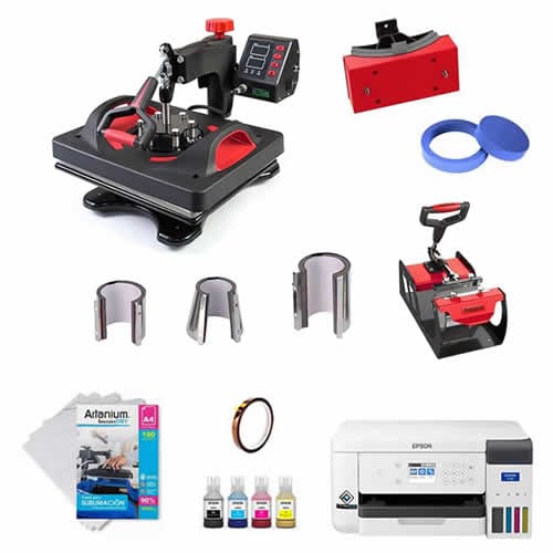 Combo Estampadora 8en1 de 29×38 con Impresora Epson F170 - Data Print