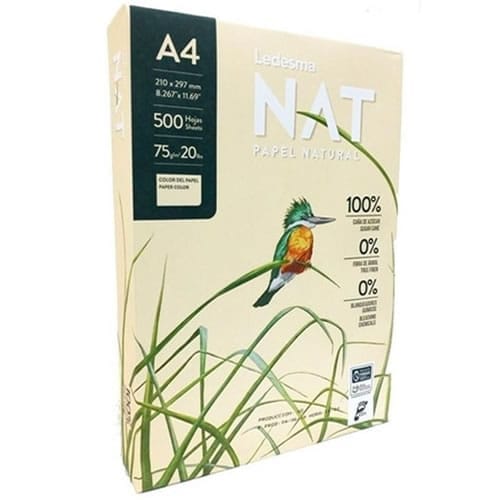 Resma de papel natural Ledesma Autor A4 75gs 500h beige – Data Print